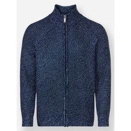 Catamaran Herren Strickjacke mit durchgehendem Rei&szlig;verschluss, rauchblau-meliert, Gr&ouml;&szlig;e 52