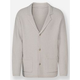Marco Donati Herren Strickjacke mit aufgesetzten Taschen, hellgrau, Gr&ouml;&szlig;e 54