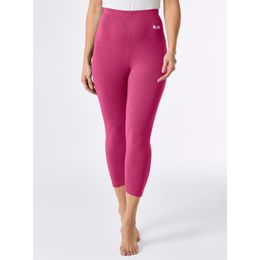 feel good Damen Leggings 3/4-lang, fuchsia, Gr&ouml;&szlig;e 36/38
