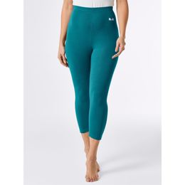 feel good Damen Leggings 3/4-lang, aquapetrol, Gr&ouml;&szlig;e 36/38