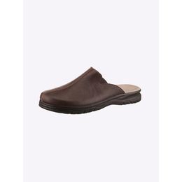 WITT Herren Pantoffel aus Leder-Imitat, schoko, Gr&ouml;&szlig;e 41