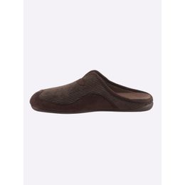 May Be Herren Pantoffel in Cord-Qualit&auml;t, schoko, Gr&ouml;&szlig;e 41