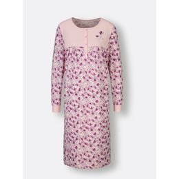 w&auml;schepur w&auml;schepur Damen Nachthemd, hellros&eacute;-orchidee-bedruckt, Gr&ouml;&szlig;e 44/46
