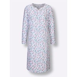 w&auml;schepur w&auml;schepur Damen Nachthemd, wei&szlig;-ros&eacute;-bedruckt, Gr&ouml;&szlig;e 40/42