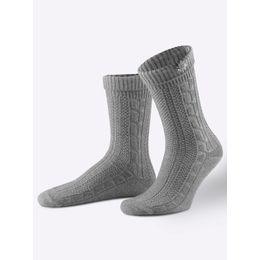 WITT Damen Trachtensocken, grau-meliert, Gr&ouml;&szlig;e 39-42