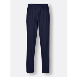 w&auml;schepur men Herren Schlafanzug, mittelblau-marine-bedruckt, Gr&ouml;&szlig;e 44/46