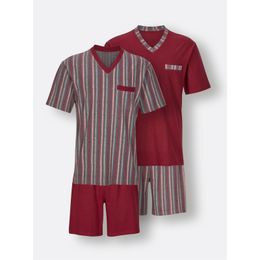 w&auml;schepur men Herren Shortys, dunkelrot + dunkelrot-anthrazit-bedruckt, Gr&ouml;&szlig;e 48/50