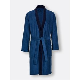 feel good Herren Bademantel, jeansblau, Gr&ouml;&szlig;e 44/46