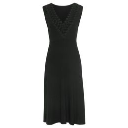 Lascana Damen Jerseykleid, schwarz, Gr&ouml;&szlig;e 42