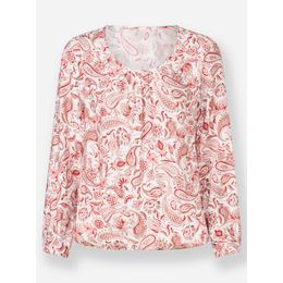 WITT Damen Schlupf-Bluse im Paisley-Dessin, ecru-rosenholz-bedruckt, Gr&ouml;&szlig;e 36