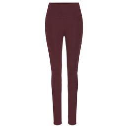 Lascana Damen Leggings, weinrot, Gr&ouml;&szlig;e 32/34