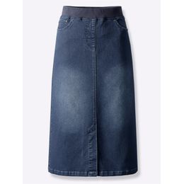 sheego Große Größen Jeansrock in Schlupfform, dark blue, Größe 21 - Damen