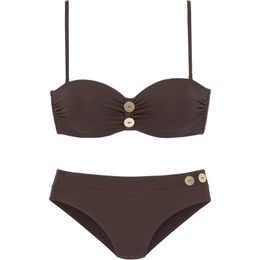 Vivance Damen B&uuml;gel-Bandeau-Bikini, dunkelbraun, Gr&ouml;&szlig;e 34C