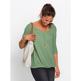 WITT Damen Langarmshirt mit Fledermaus-&Auml;rmel, eucalyptus, Gr&ouml;&szlig;e 40