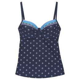 Lascana Damen B&uuml;gel-Tankini-Top, nachtblau, Gr&ouml;&szlig;e 48B