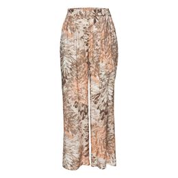 Lascana Damen Palazzohose, apricot-taupe bedruckt, Gr&ouml;&szlig;e 46