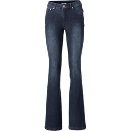 Heine Witt Damen Bootcut-Jeans mit Bauchweg-Effekt, dark denim, Gr&ouml;&szlig;e 46