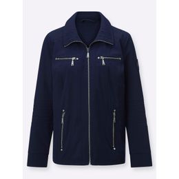 WITT Damen &Uuml;bergangsjacke mit Biesenverzierung, marine, Gr&ouml;&szlig;e 38