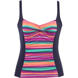 Lascana Damen B&uuml;gel-Tankini-Top, bunt-gestreift, Gr&ouml;&szlig;e 44C