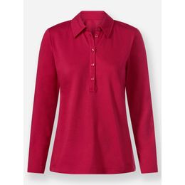 WITT Damen Poloshirt aus Baumwoll-Qualit&auml;t, rot, Gr&ouml;&szlig;e 38