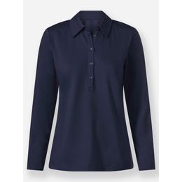 WITT Damen Poloshirt aus Baumwoll-Qualit&auml;t, marine, Gr&ouml;&szlig;e 36