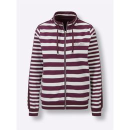 Hajo Damen Hausanzug, burgund-wei&szlig;-geringelt, Gr&ouml;&szlig;e 36/38