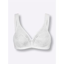 SuSa Damen Komfort-BH ohne B&uuml;gel, wei&szlig;, Gr&ouml;&szlig;e 80C