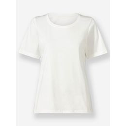 WITT Damen Kurzarmshirt mit Rundhals-Ausschnitt, ecru, Gr&ouml;&szlig;e 44