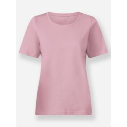 WITT Damen Kurzarmshirt mit Rundhals-Ausschnitt, ros&eacute;, Gr&ouml;&szlig;e 44