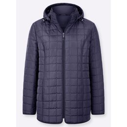 WITT Damen Steppjacke mit abzippbarer Kapuze, marine, Gr&ouml;&szlig;e 46