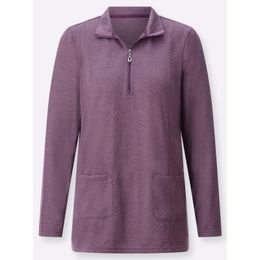 WITT Damen Longshirt, violett-meliert, Gr&ouml;&szlig;e 38