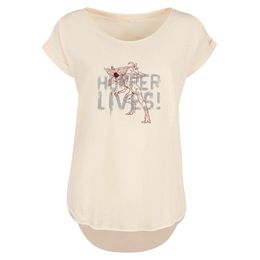 F4NT4STIC Long Cut T-Shirt Stranger Things Hoppers Live Netflix TV Series in Whitesand | Gr.: XL