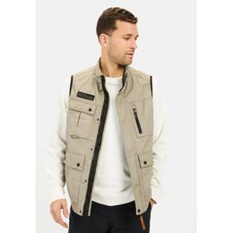 Camel Active Outdoor-Weste mit Stehkragen in Beige | Gr.: 50