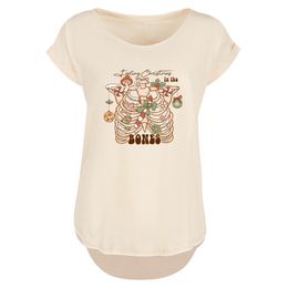 F4NT4STIC Long Cut T-Shirt Feeling Weihnachten in the bones in Whitesand | Gr.: S