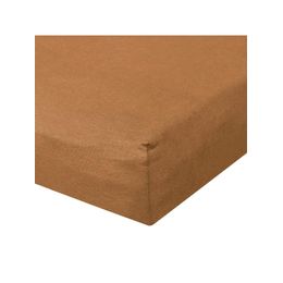 BettwarenShop Spannbettlaken Ultra-Stretch in zimt | Gr.: 90x200 cm - 100x220 cm