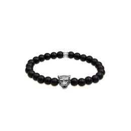 Kuzzoi Armband 925 Sterling Silber Tiger in Schwarz | Gr.: 21 cm