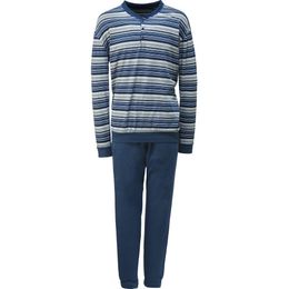 REDBEST Single-Jersey Schlafanzug in dunkelblau | Gr.: 54
