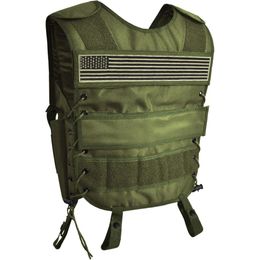 Normani Outdoor Sports Weste mit abnehmbarem Klett-Patch Tac Charge-V in US-Flagge | Gr.: XL/XXL