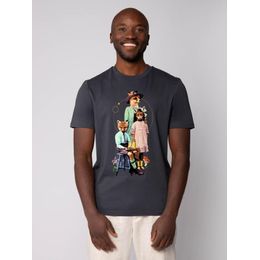 wat? Apparel T-Shirt Fancy Fox in India Ink Grey | Gr.: 52