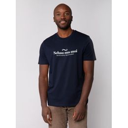 wat? Apparel T-Shirt Schau ma moi dann seng mas scho in Dunkelblau | Gr.: 56