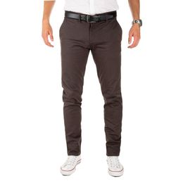 Yazubi Chinohose Dustin mit Gürtel in Dunkelgrau | Gr.: W29/L32