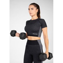 Gorilla Wear Nahtloses Crop-Top - Selah - Schwarz | Gr.: L/XL