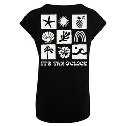F4NT4STIC Extended Shoulder T-Shirt Its Tan O Clock in schwarz | Gr.: 5XL
