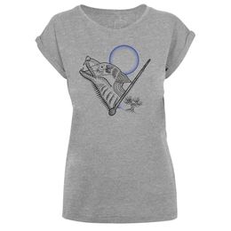 F4NT4STIC T-Shirt Harry Potter Werewolf Line Art in grau meliert | Gr.: S