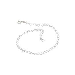 SILBERKETTEN-STORE 925 Silber Fußkette mit Herzen | Gr.: 23
