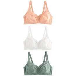 next BH Damen Gr&ouml;&szlig;e 95 smaragd / apricot / wei&szlig;