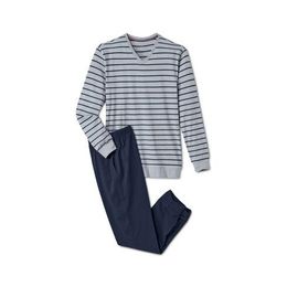 Tchibo - Pyjama - Herren - Gr. XL - dunkelblau/gestreift