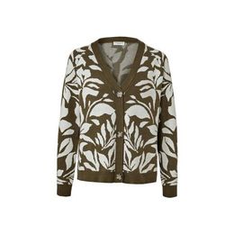 Tchibo - Grobstrick-Cardigan mit Jacquard - Damen - Gr. M - creme/jacquard