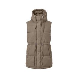 Tchibo - Stepp-Weste mit Kapuze - Damen - Gr. XS - taupe