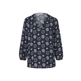 Tchibo - Bluse mit Print - Damen - Gr. 42 - dunkelblau